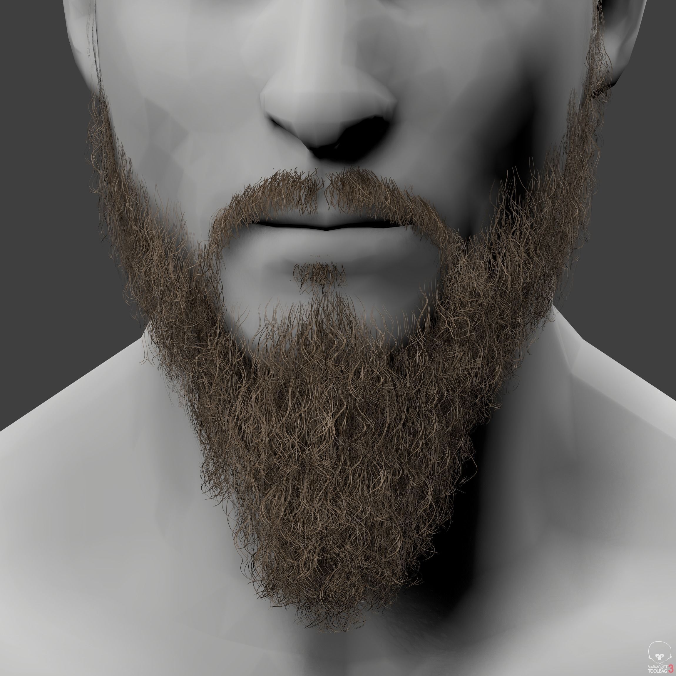3D model Low poly realistic Realtime Beard VR / AR / low-poly | CGTrader