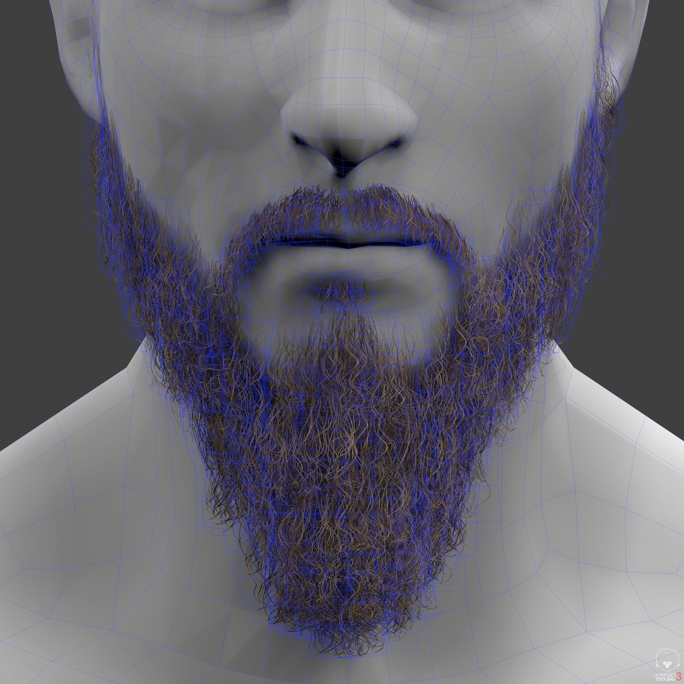 3D model Low poly realistic Realtime Beard VR / AR / low-poly | CGTrader