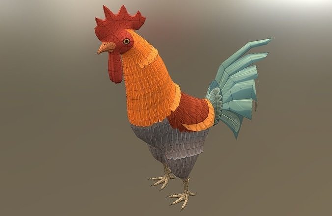 3D model Rooster VR / AR / low-poly | CGTrader