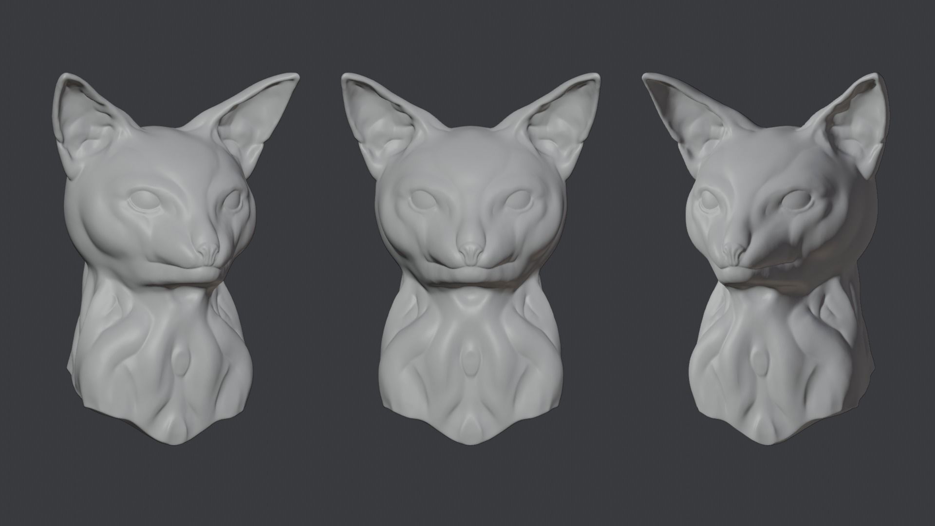 Cat Face 3D model 3D printable | CGTrader