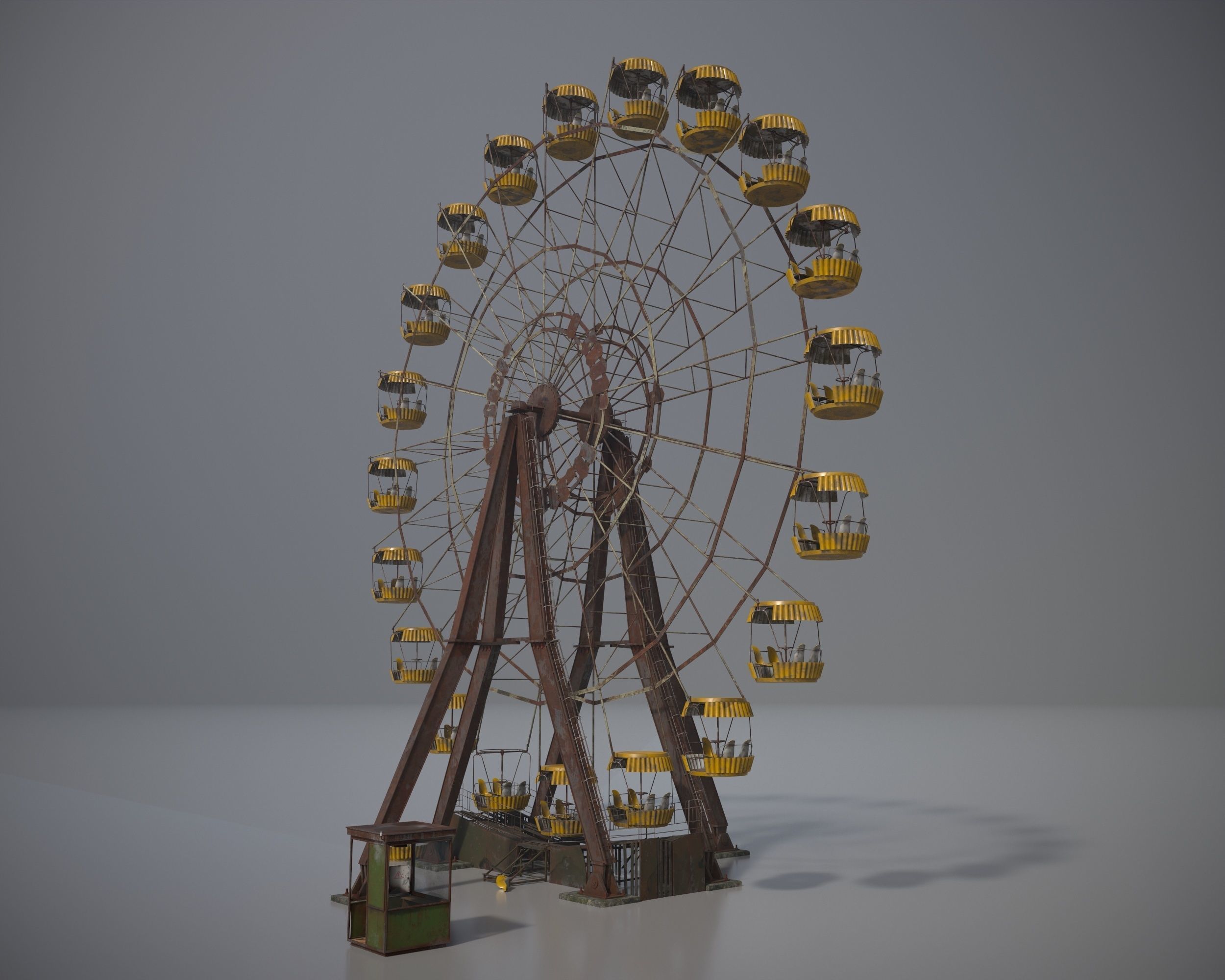 3D model Abandoned Pripyat Ferris Wheel PBR VR / AR / low-poly | CGTrader