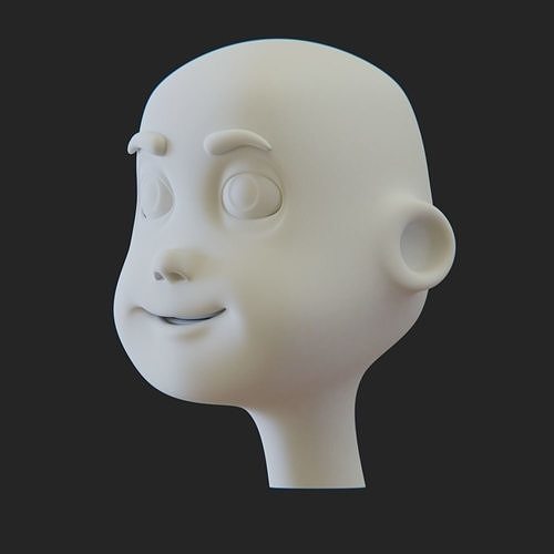 3D model Cartoon Head for Sculpting Ready VR / AR / low-poly | CGTrader
