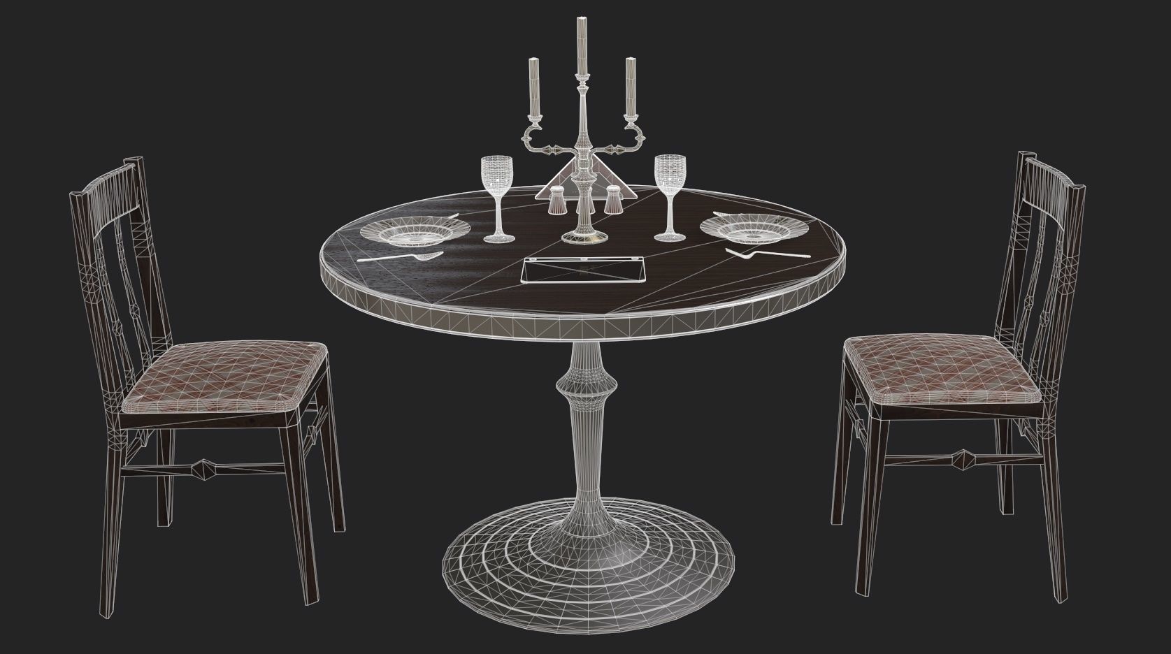 3D model Circular Food Table VR / AR / low-poly | CGTrader