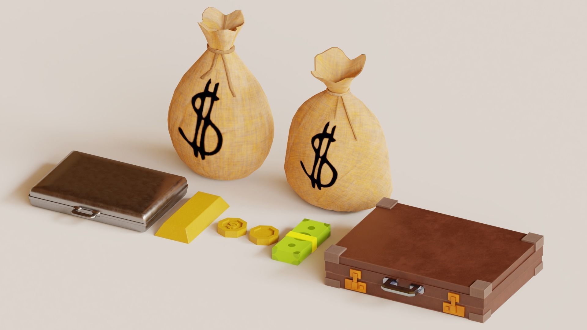 Money - Low Poly 3D model | CGTrader