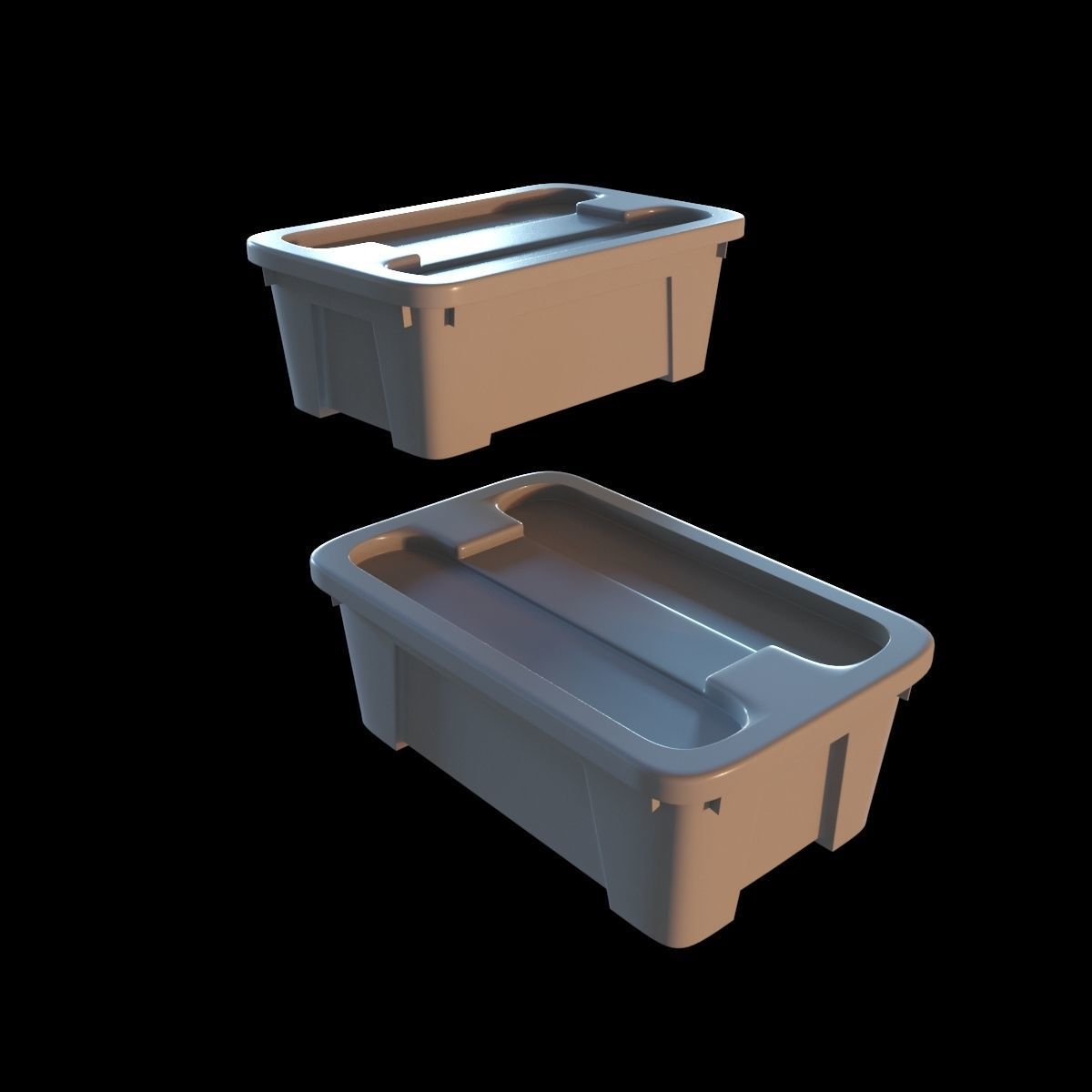plastic storage box 3D model | CGTrader