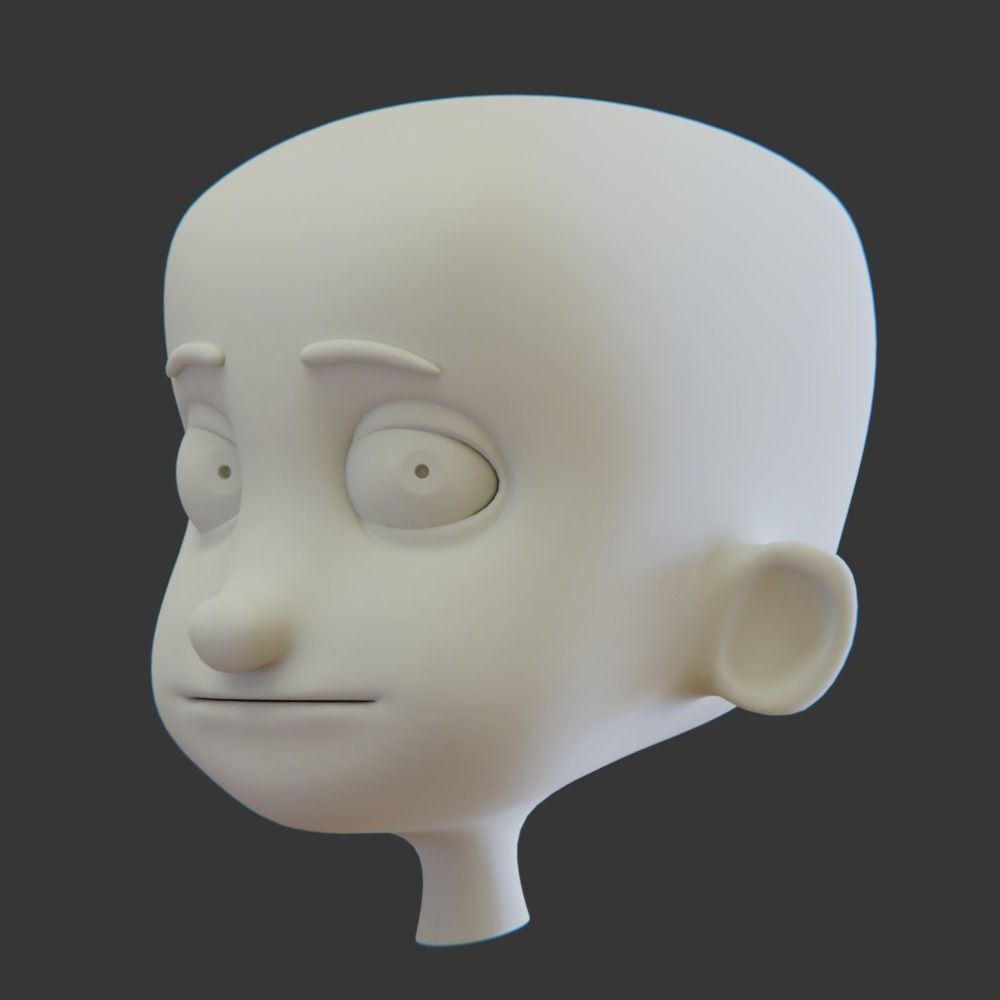 3D model Cartoon Head Sculpting Ready VR / AR / low-poly | CGTrader