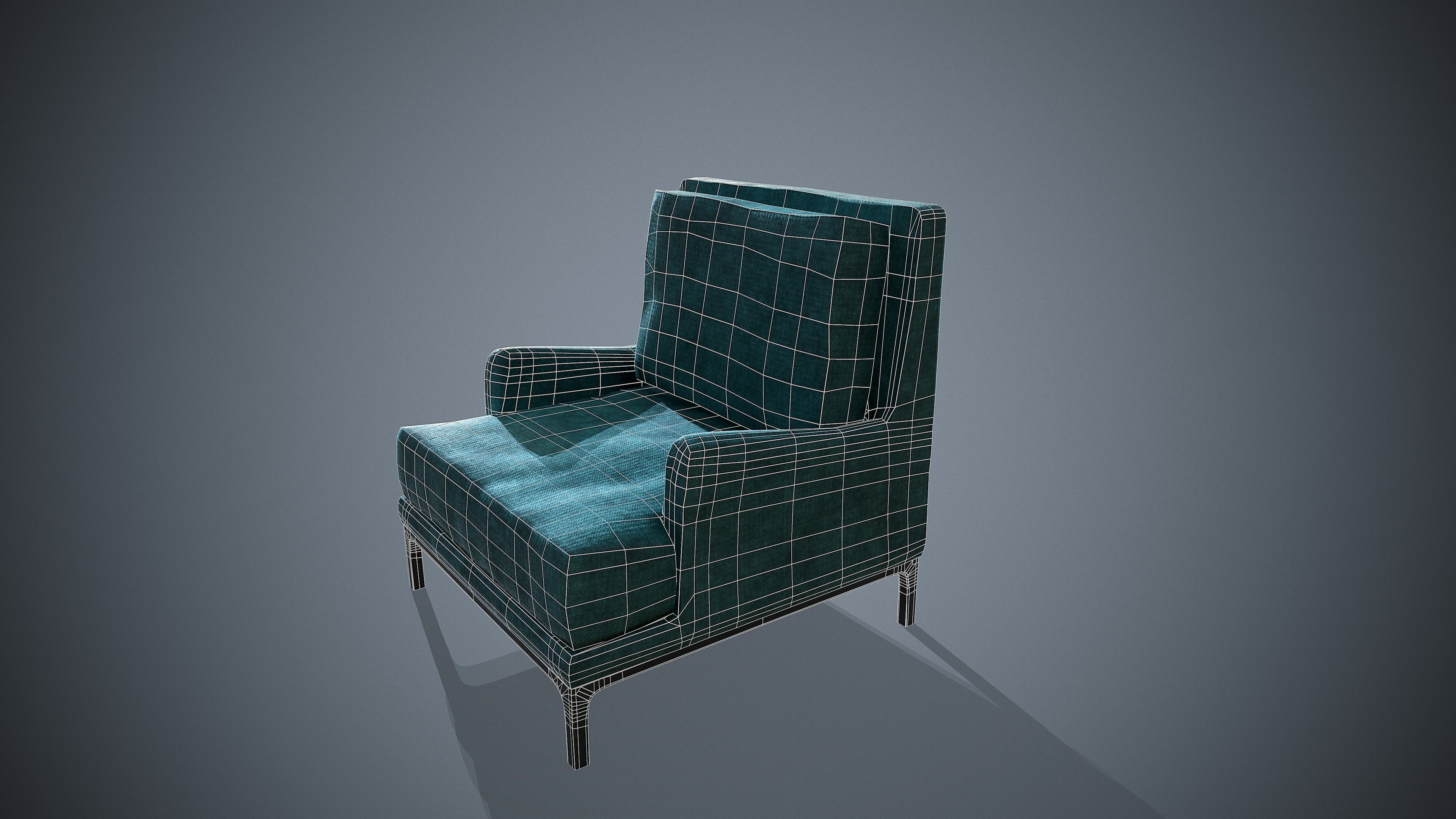 3D model Gameready Armchair - Low Poly VR / AR / low-poly | CGTrader
