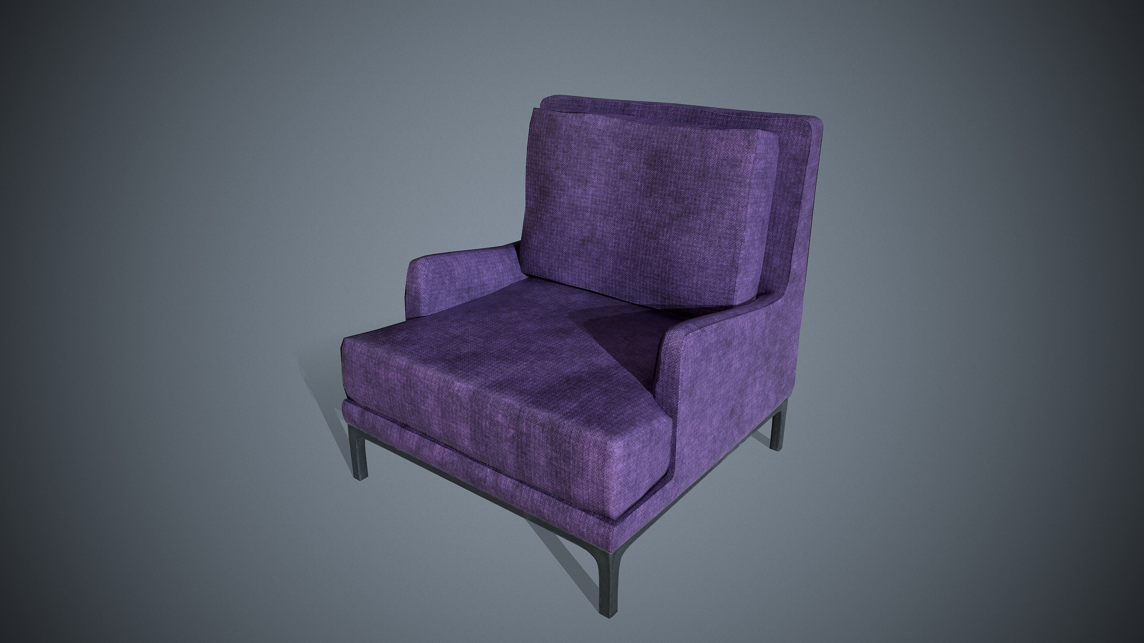 3D model Gameready Armchair - Low Poly VR / AR / low-poly | CGTrader