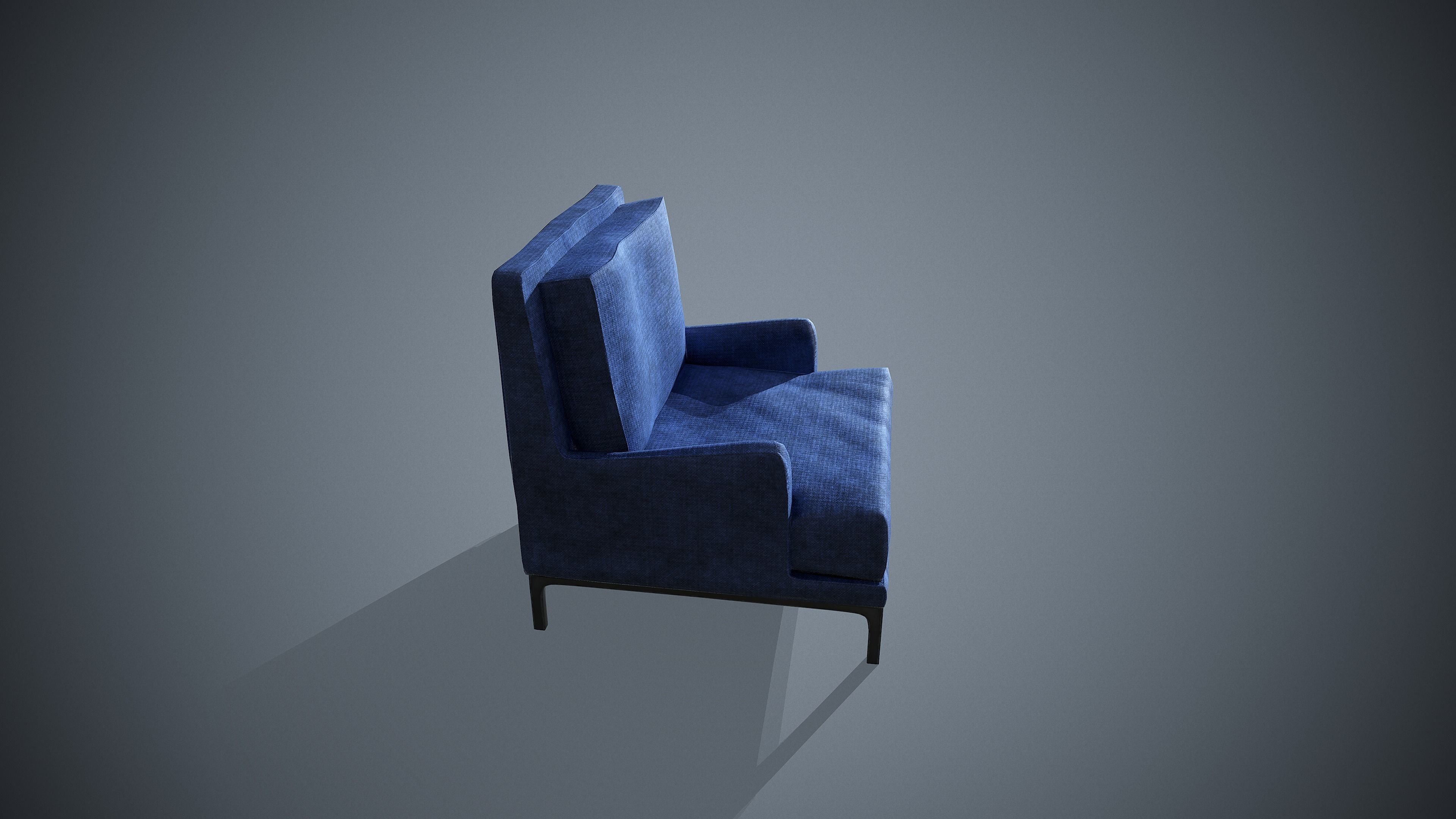 3D model Gameready Armchair - Low Poly chair VR / AR / low-poly | CGTrader