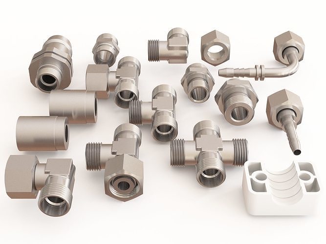 Pipe fitting vol 01 3D model | CGTrader