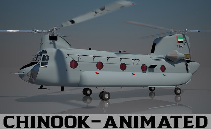 UAE Air Force Chinook CH - 47 F 3D model animated | CGTrader