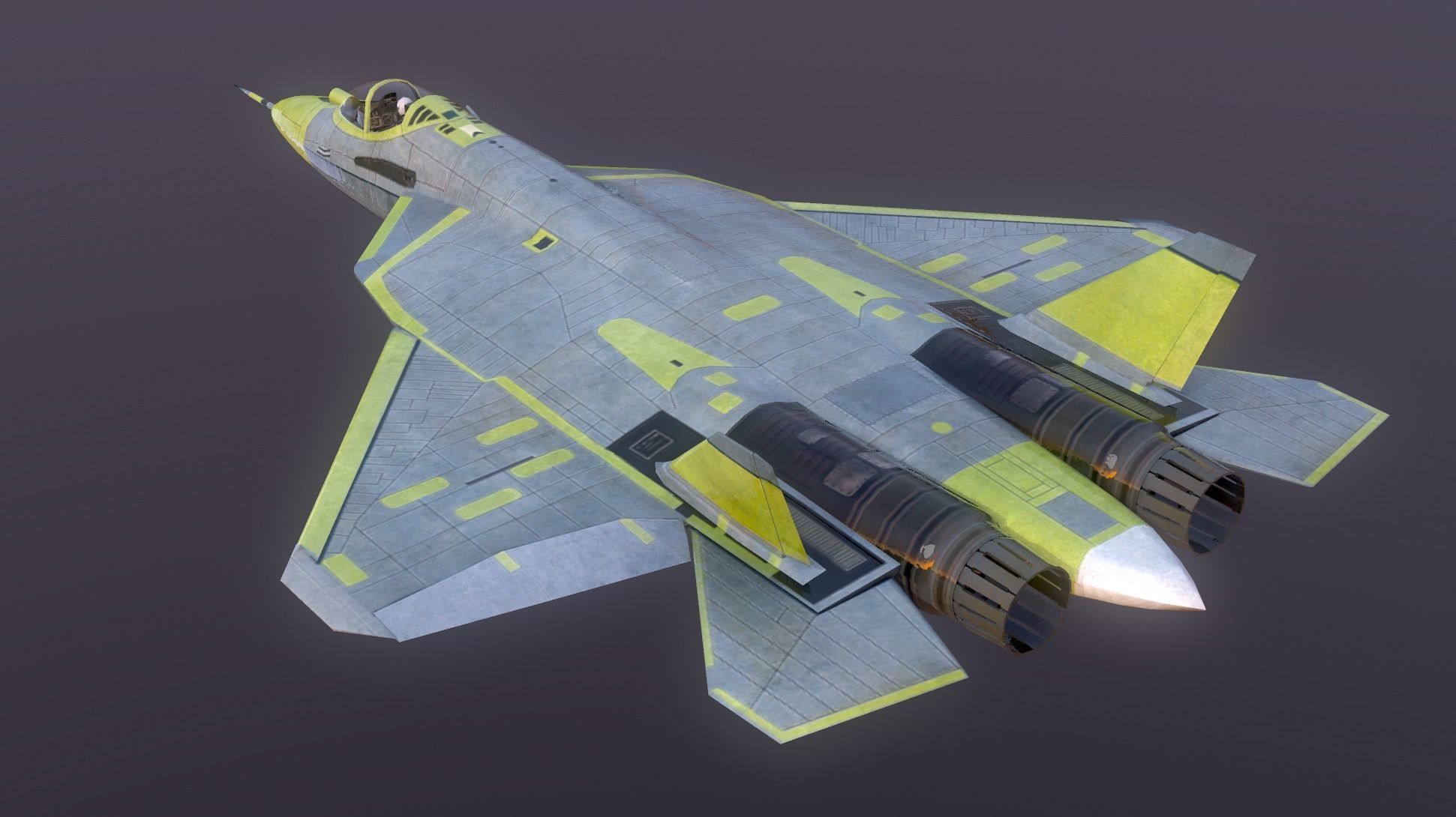 Sukhoi Su-57 Sukhoi PAK FA Multi-role heavy Fighter I-21 3D model ...