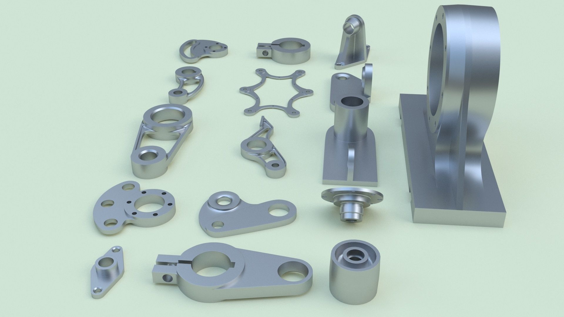 Parts package - 16 pieces 3D model rigged | CGTrader