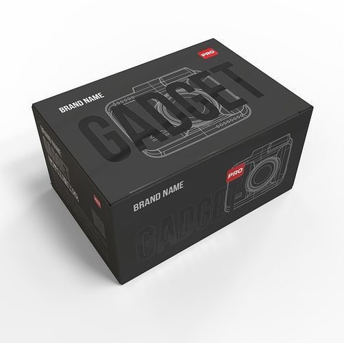 Gadget Cardboard Packaging Box 3D model | CGTrader