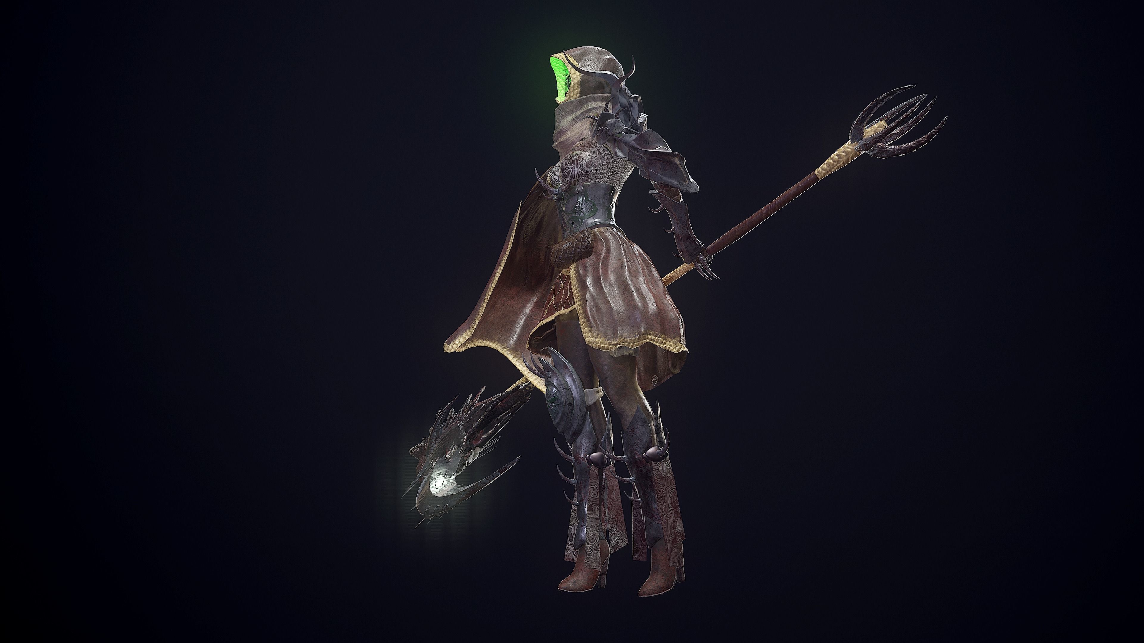 3D model Dragon Scythe weapon VR / AR / low-poly | CGTrader