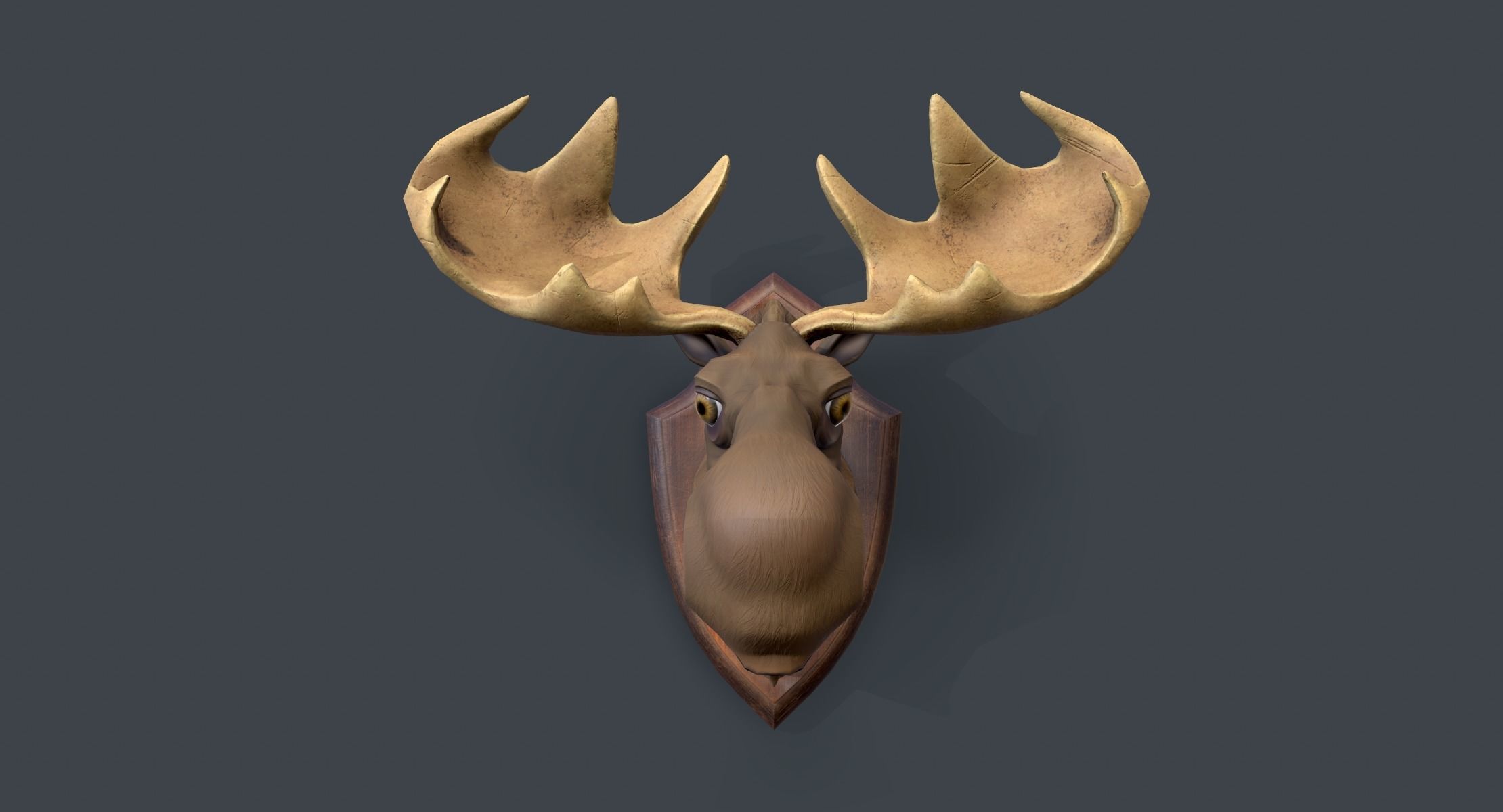 3D model Stylized Moose Head Trophy VR / AR / low-poly | CGTrader