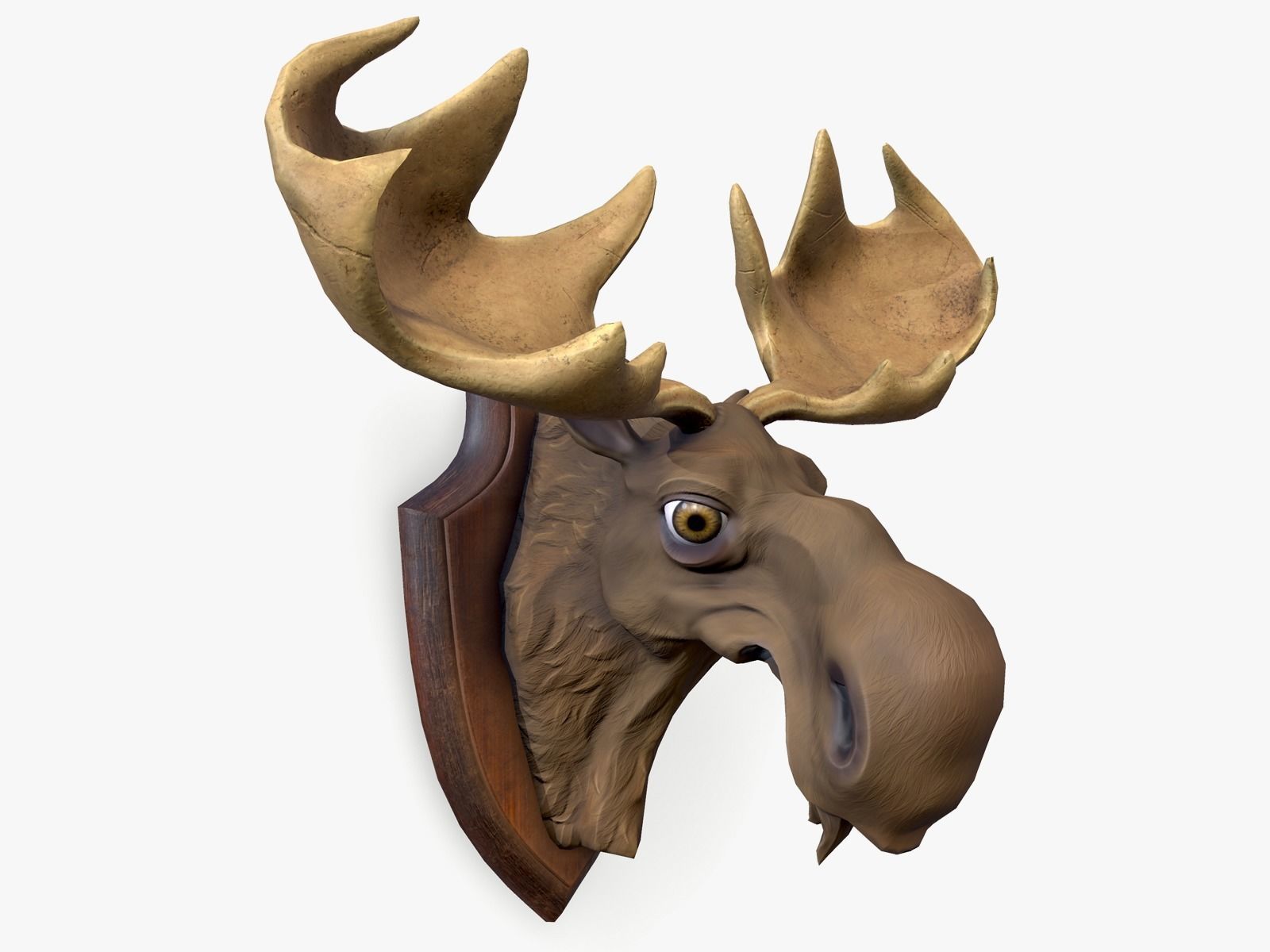3D model Stylized Moose Head Trophy VR / AR / low-poly | CGTrader