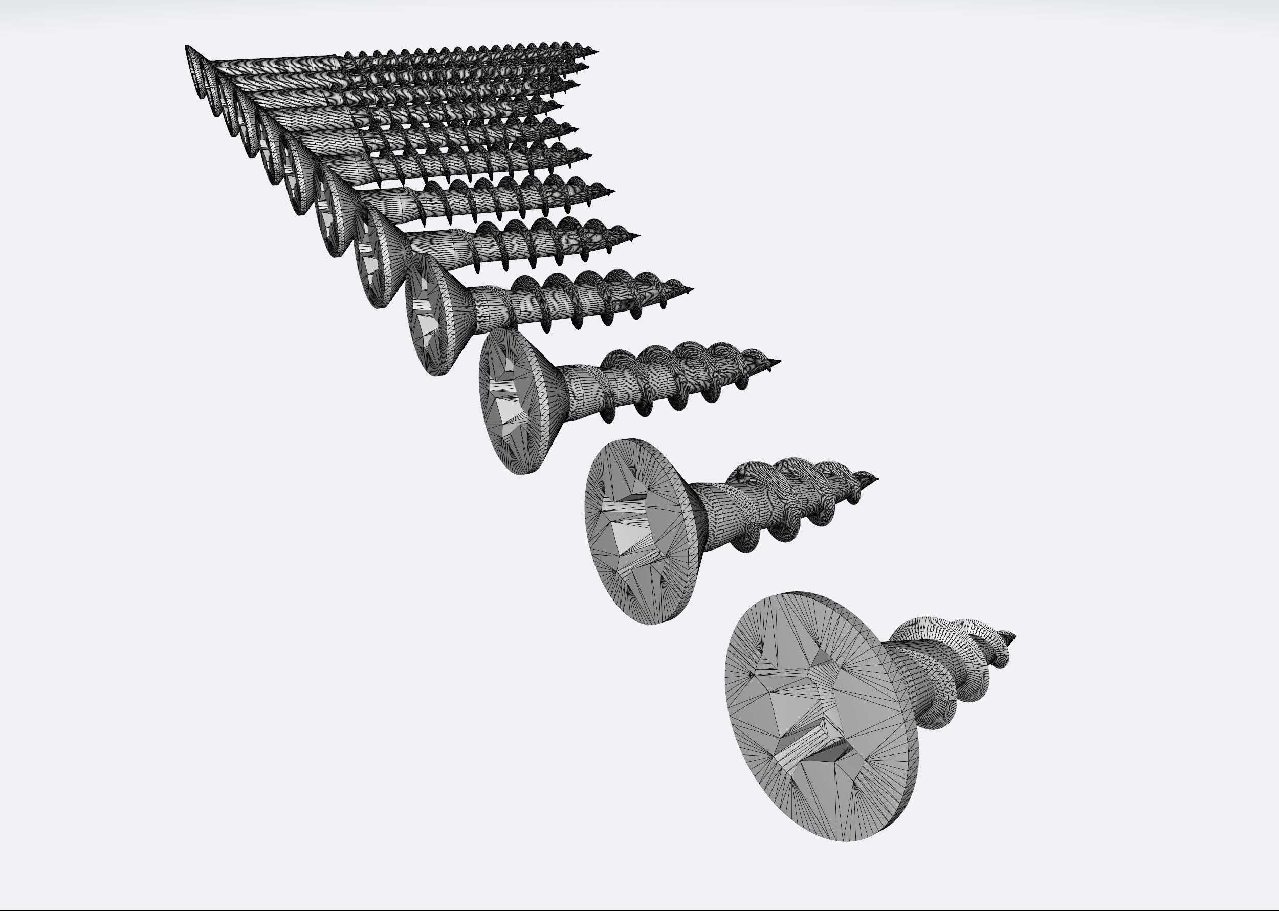 Wood Screw Number 8 3D model rigged | CGTrader