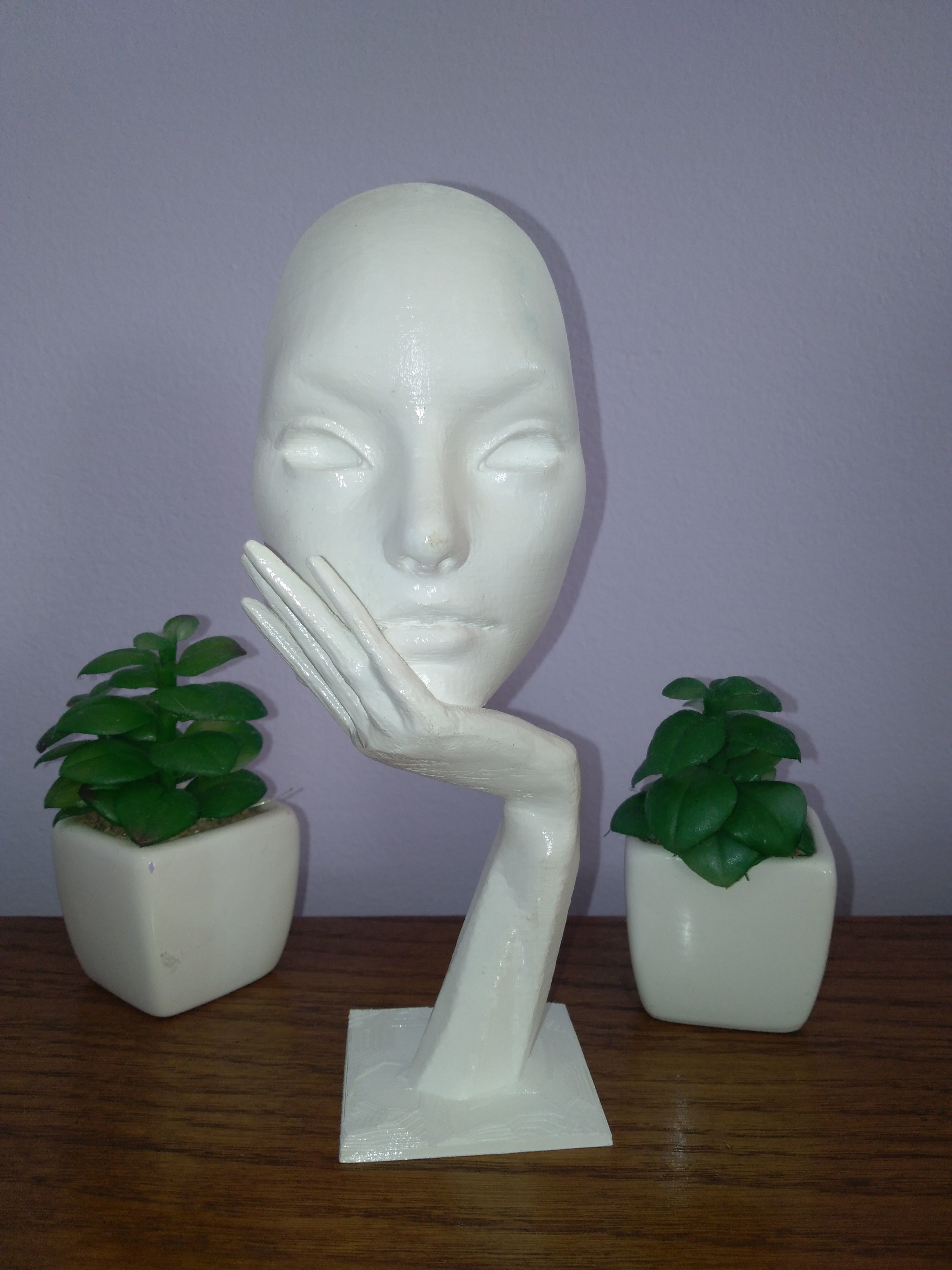 Face on hand 3D model 3D printable | CGTrader