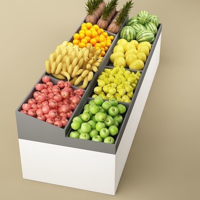 Store Fruits Stand 05 3D model | CGTrader