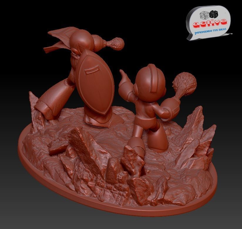 Megaman vs Protoman 3D model 3D printable | CGTrader