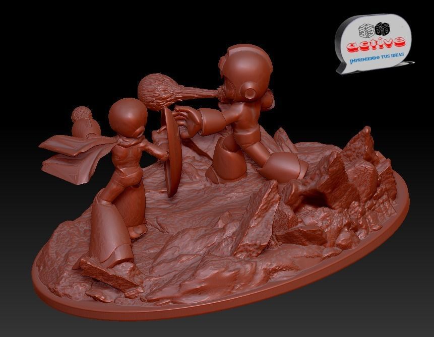 Megaman vs Protoman 3D model 3D printable | CGTrader
