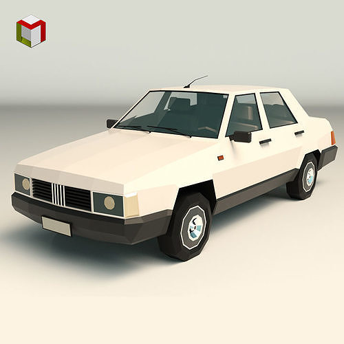 3D model Low Poly Sedan Car 07 VR / AR / low-poly | CGTrader