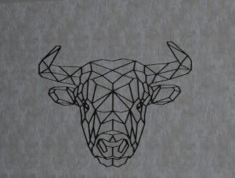 3D model Bull geometric head wall art VR / AR / low-poly | CGTrader