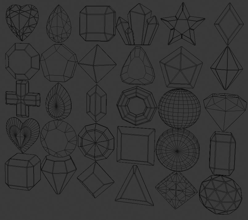 3D model Classic Gems Pack VR / AR / low-poly | CGTrader