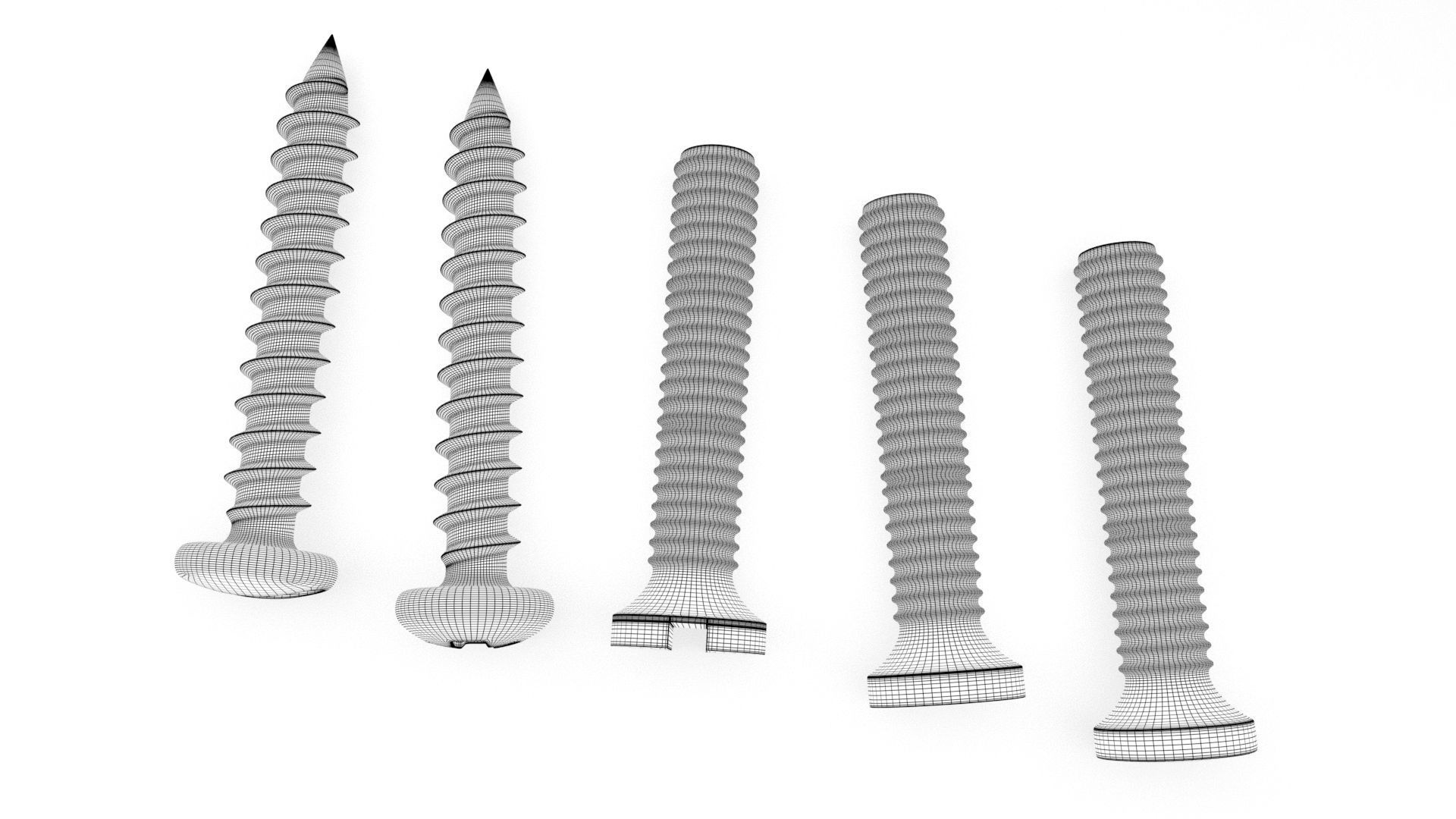 3D model Screws and Bolts VR / AR / low-poly | CGTrader