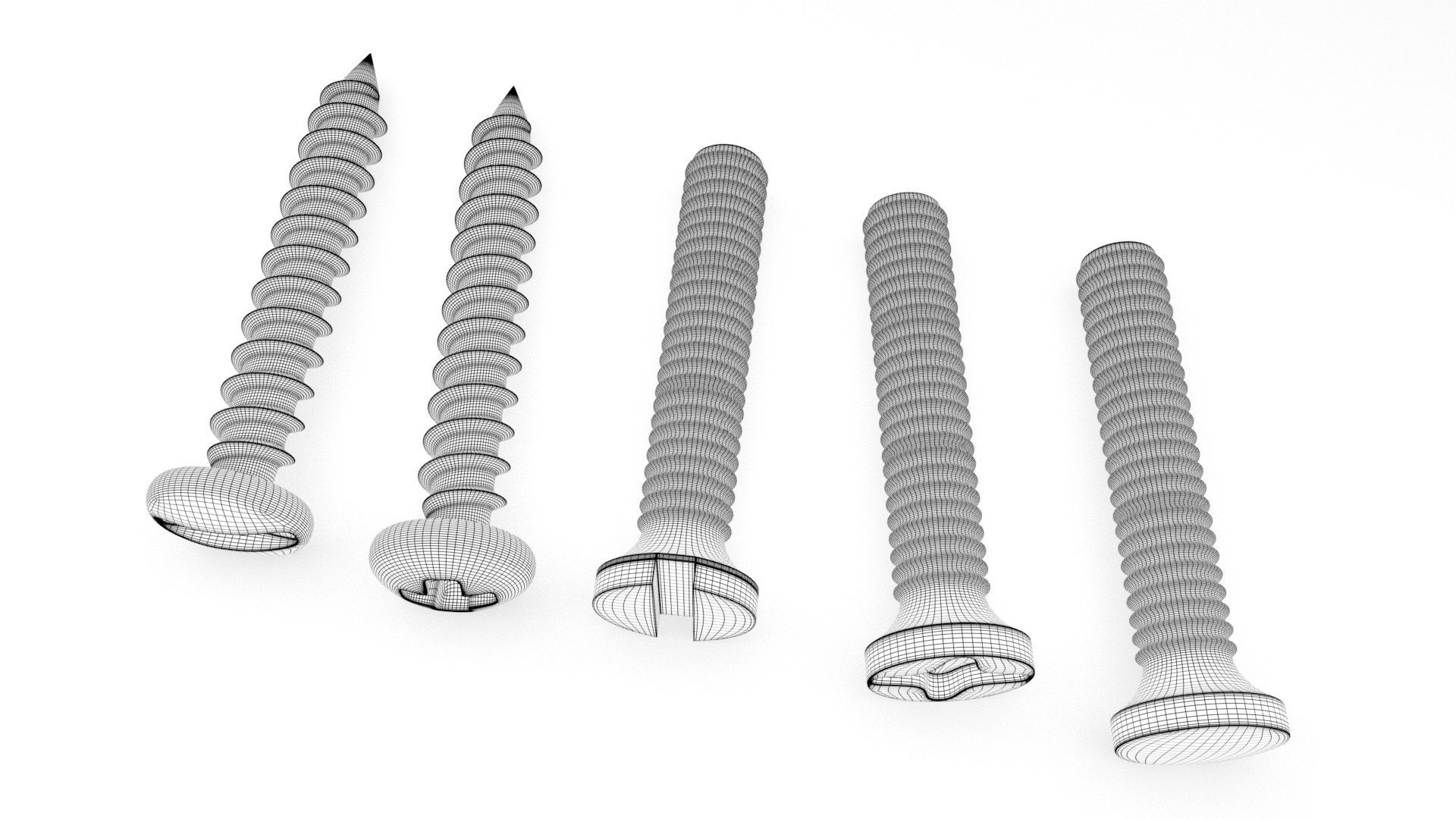 3D model Screws and Bolts VR / AR / low-poly | CGTrader