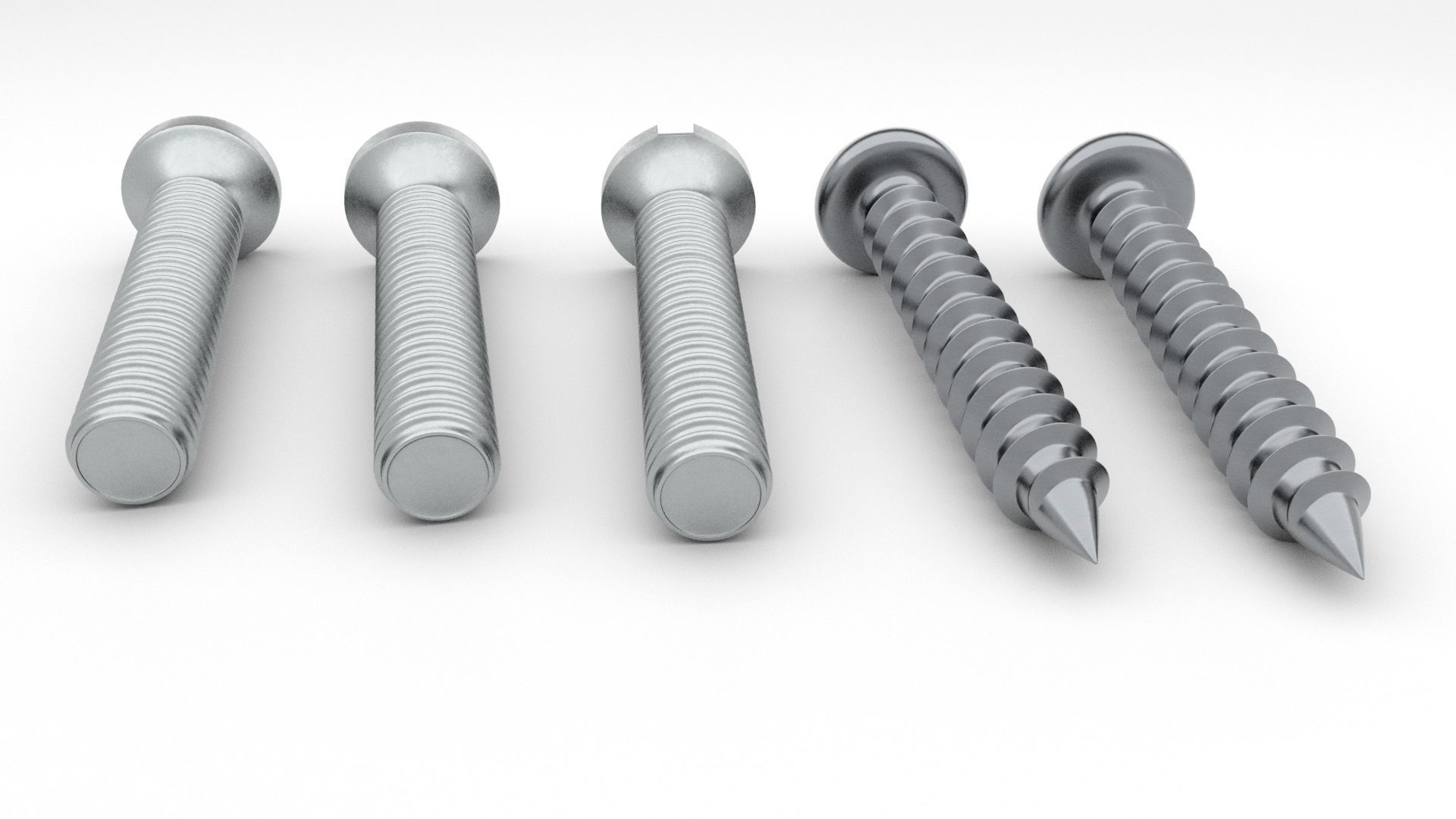 3D model Screws and Bolts VR / AR / low-poly | CGTrader
