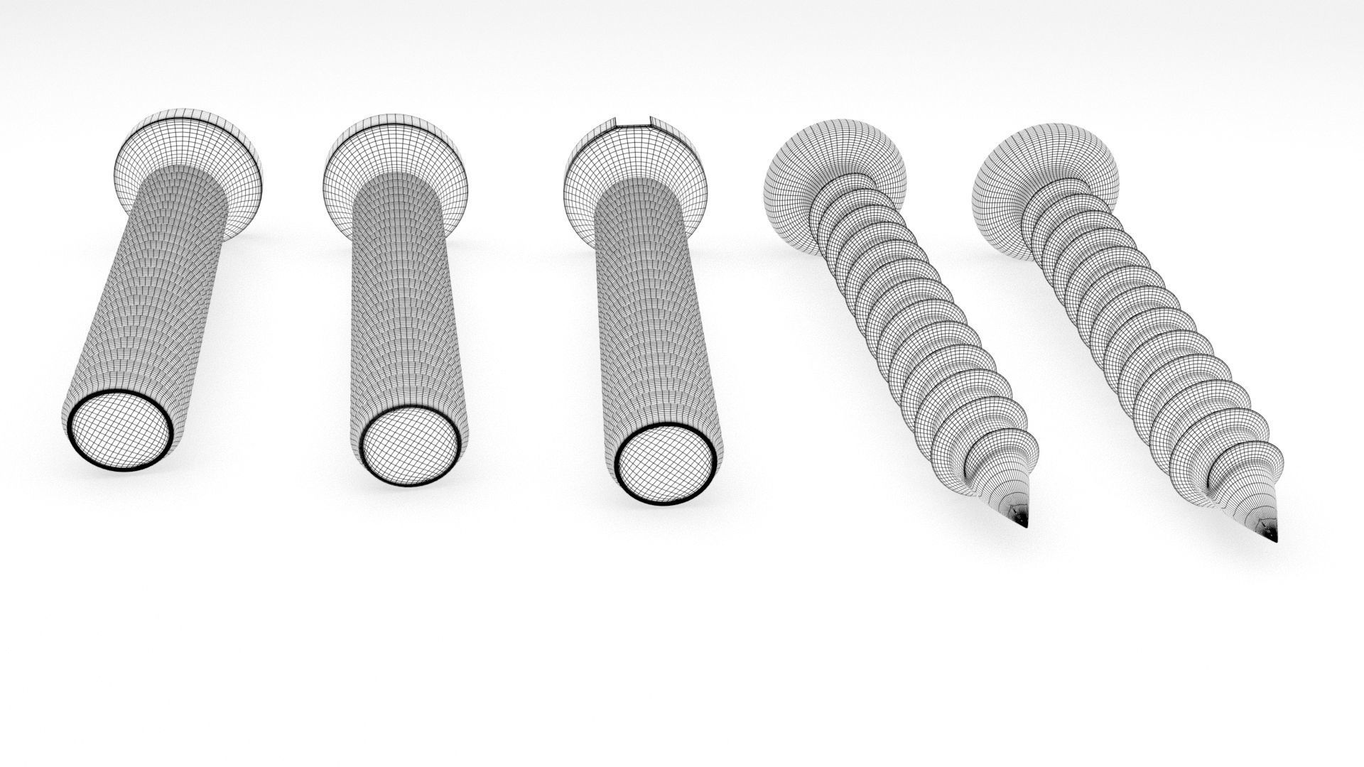 3D model Screws and Bolts VR / AR / low-poly | CGTrader