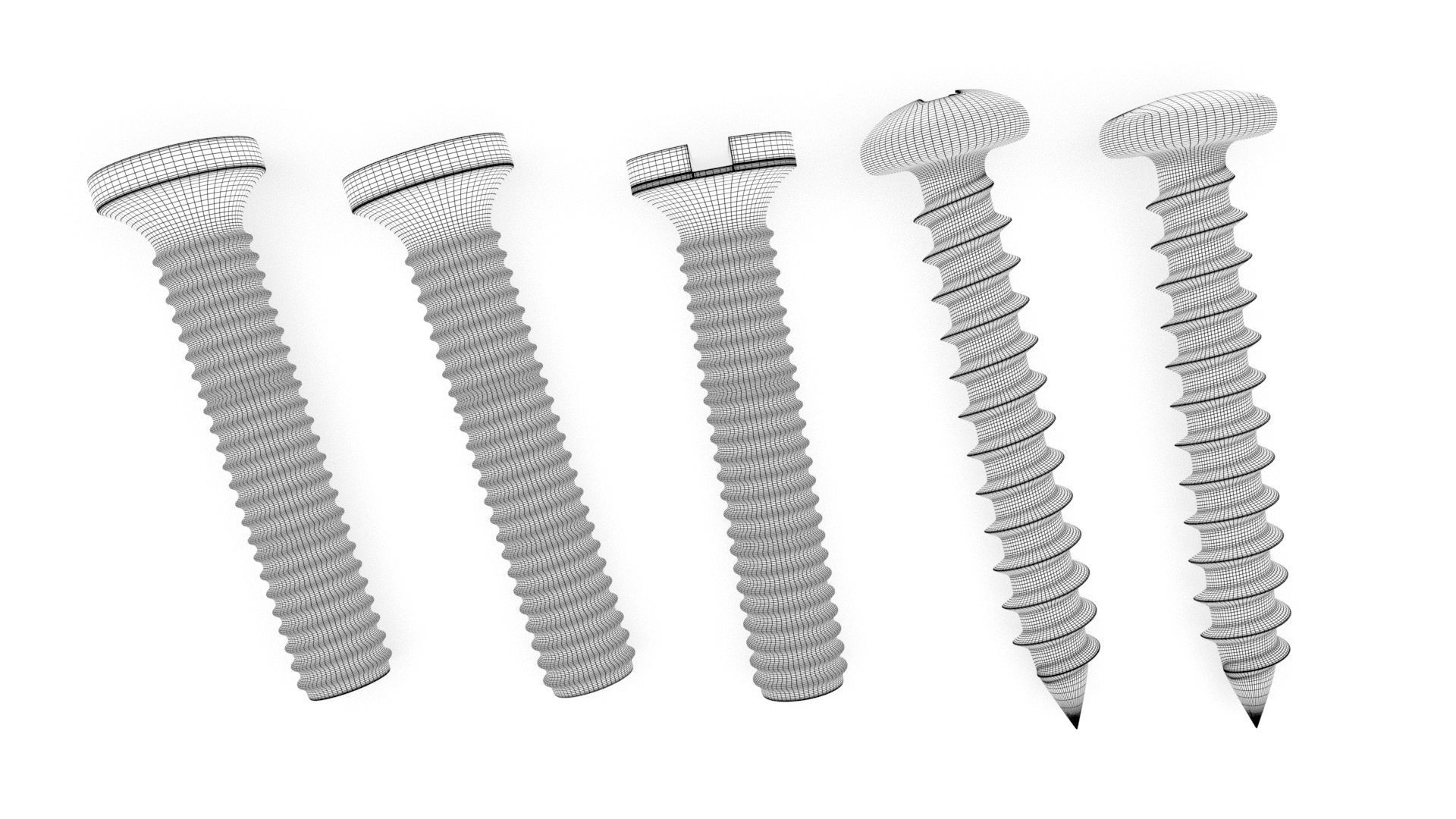 3D model Screws and Bolts VR / AR / low-poly | CGTrader