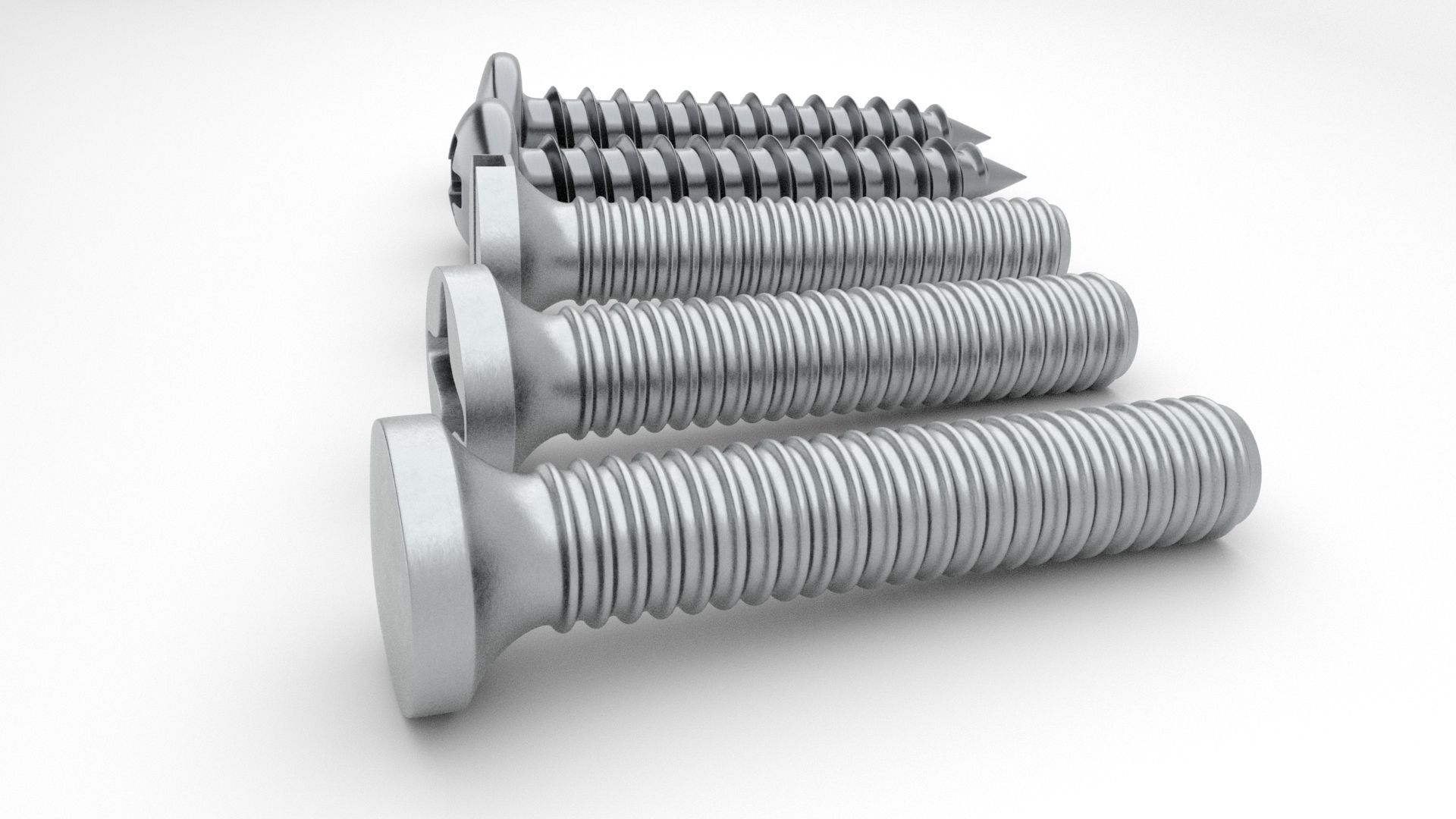 3D model Screws and Bolts VR / AR / low-poly | CGTrader