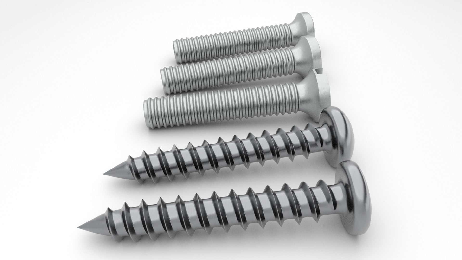 3D model Screws and Bolts VR / AR / low-poly | CGTrader