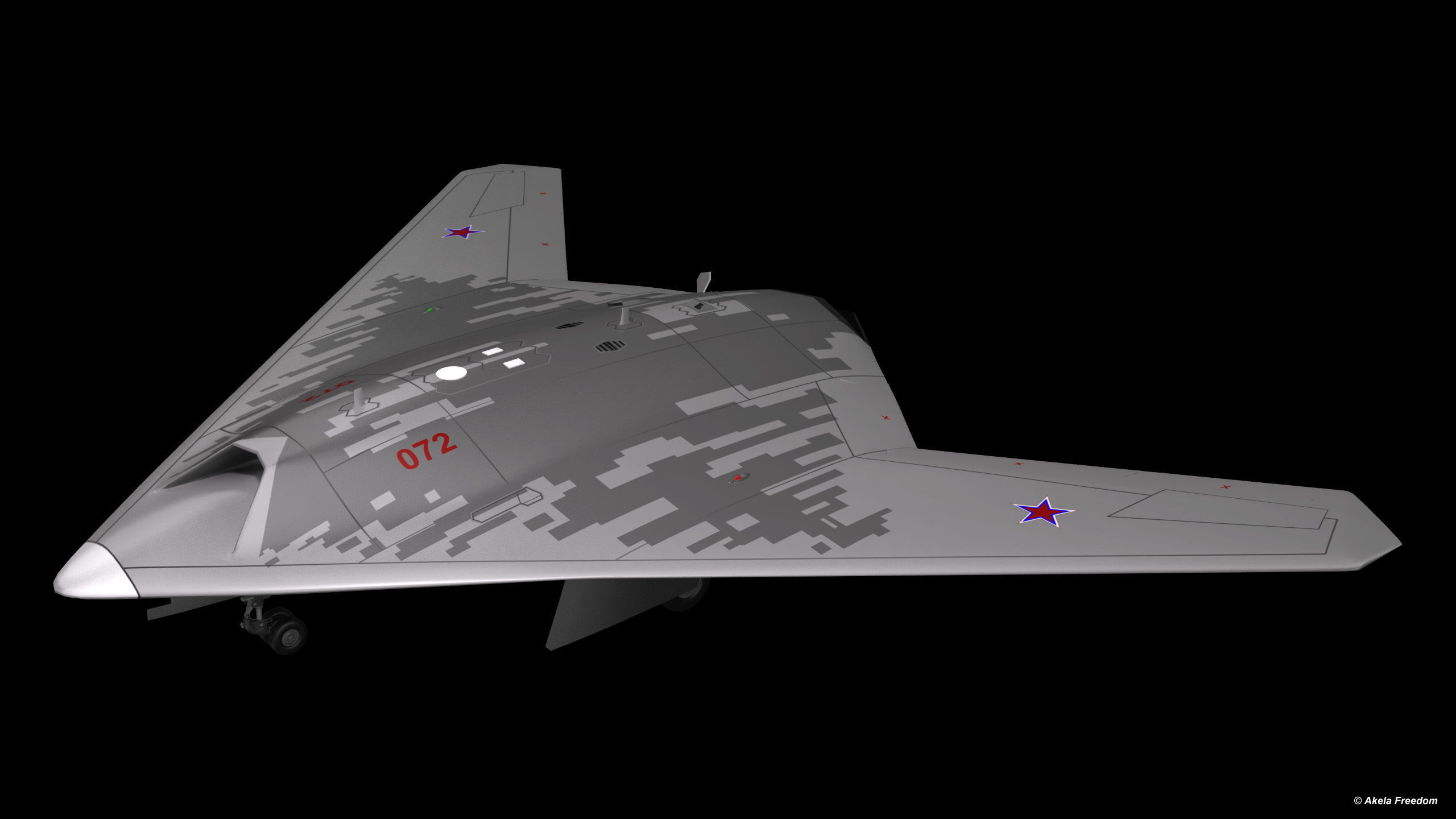 Sukhoi S-70 Hunter in Future 3D model animated | CGTrader