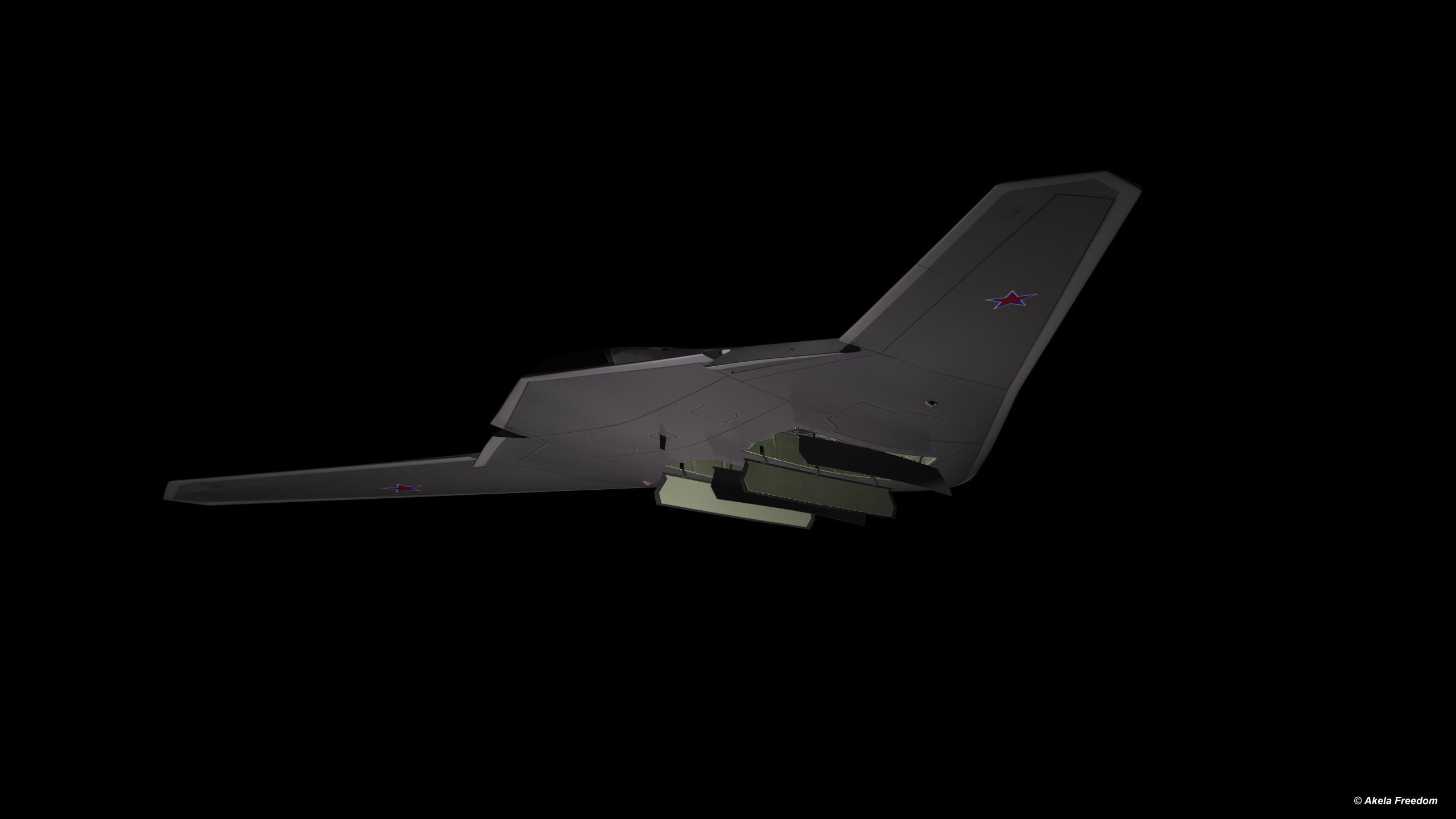 Sukhoi S-70 Hunter in Future 3D model animated | CGTrader