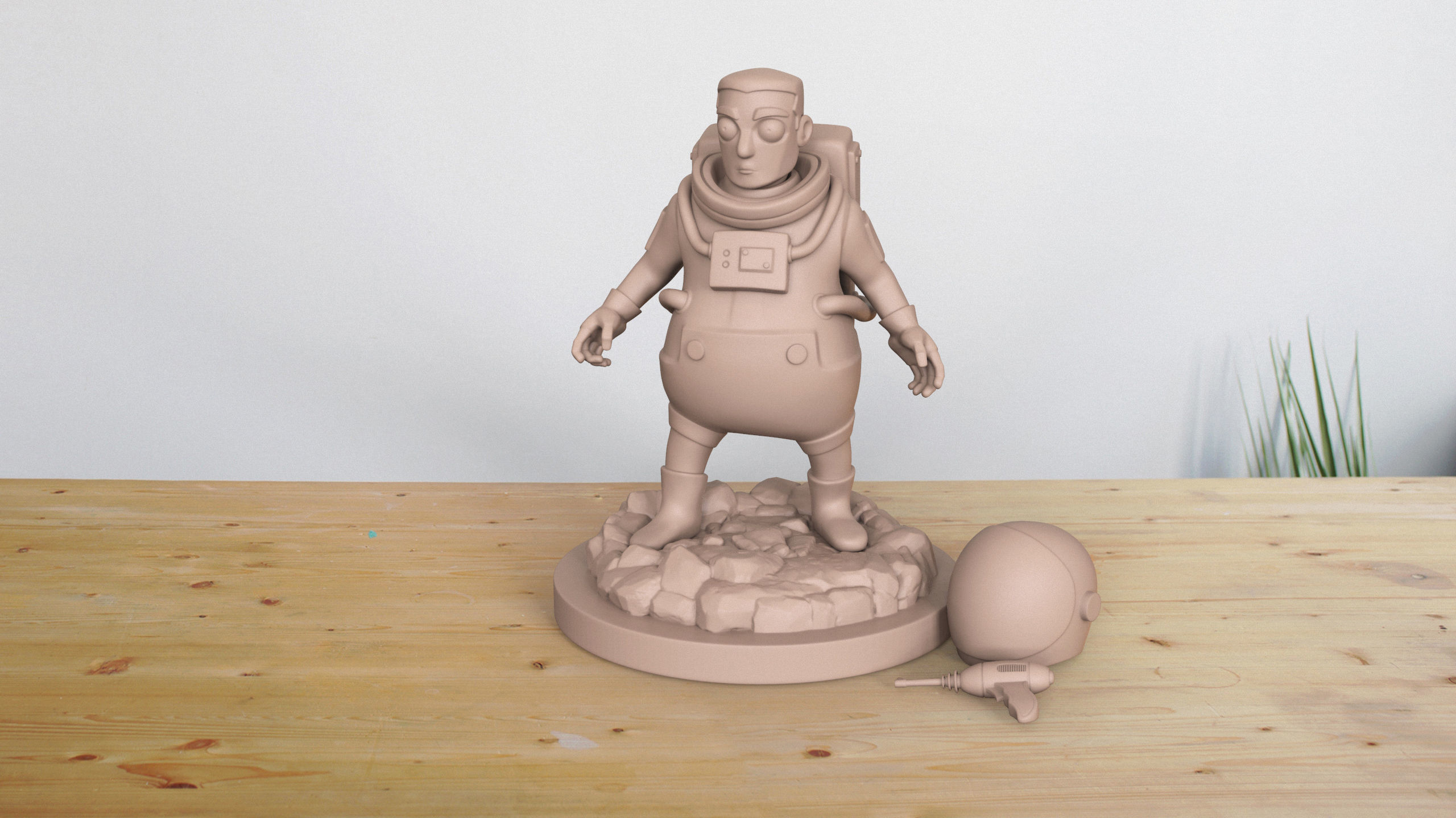 Stylized Cute Astronaut 3D model 3D printable | CGTrader