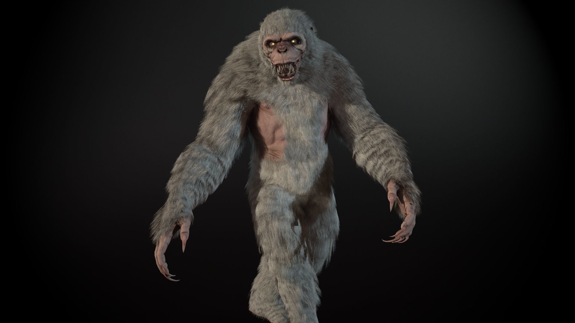 3D model Mythical Yeti VR / AR / low-poly rigged animated | CGTrader