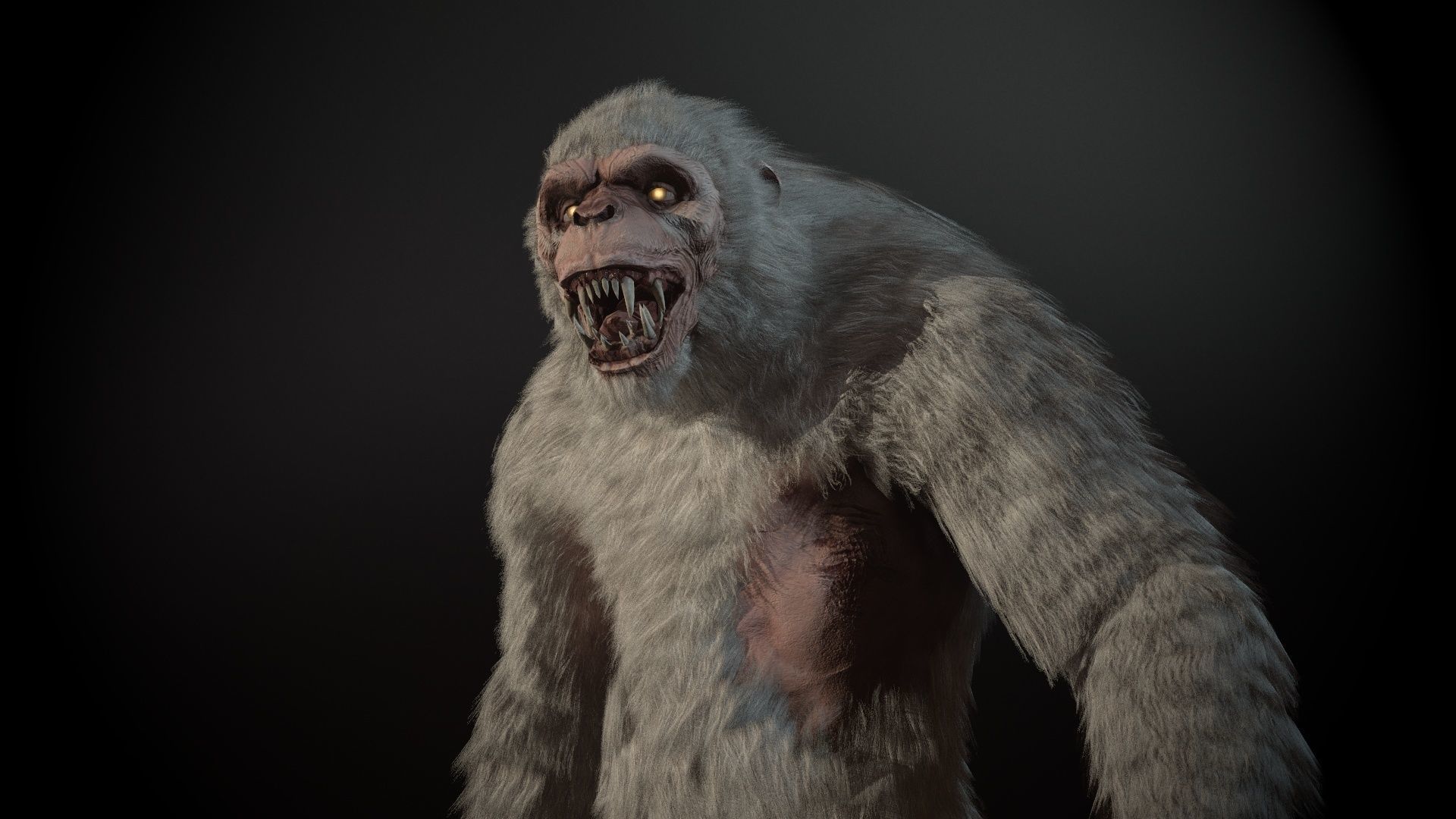 3D model Mythical Yeti VR / AR / low-poly rigged animated | CGTrader
