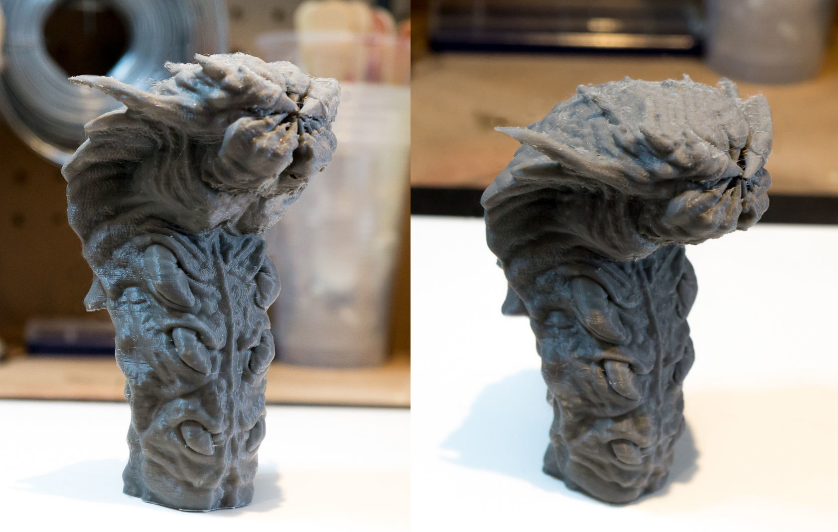 Giant Sand Worm 2 Poses - 3D printable creature 3D print model 3D model ...