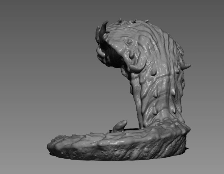 Giant Sand Worm 2 Poses - 3D printable creature 3D print model 3D model ...