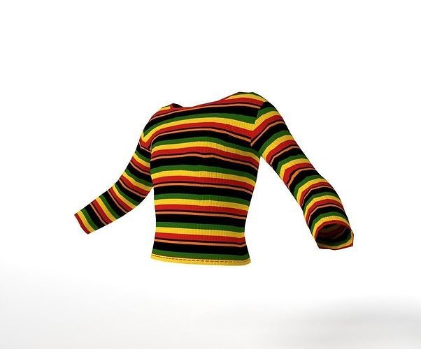 3D model Striped Sweater VR / AR / low-poly | CGTrader