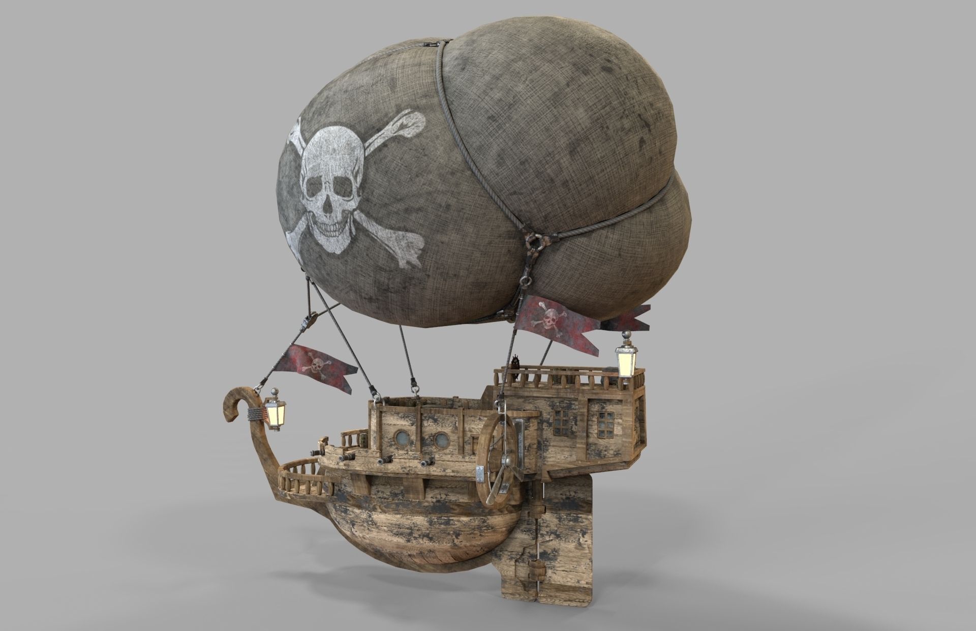 3D model Airship VR / AR / low-poly OBJ 3DS FBX C4D | CGTrader.com