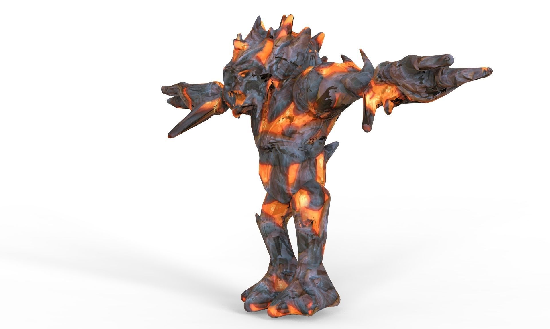 3D model Magma Monster VR / AR / low-poly | CGTrader