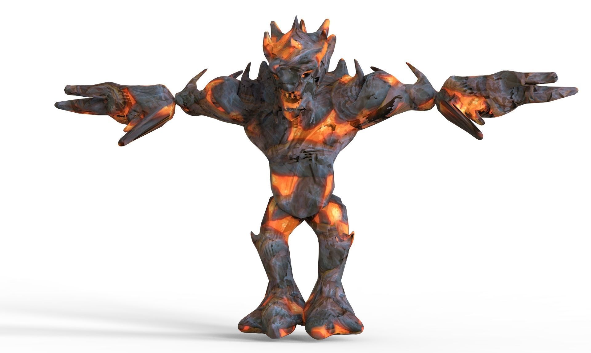 3D model Magma Monster VR / AR / low-poly | CGTrader