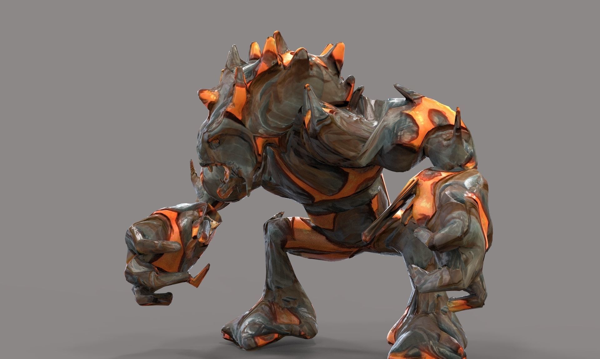3D model Magma Monster VR / AR / low-poly | CGTrader
