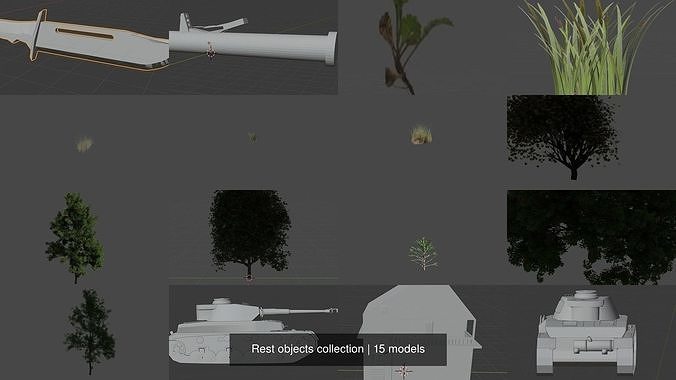 Rest objects collection VR / AR / low-poly | CGTrader