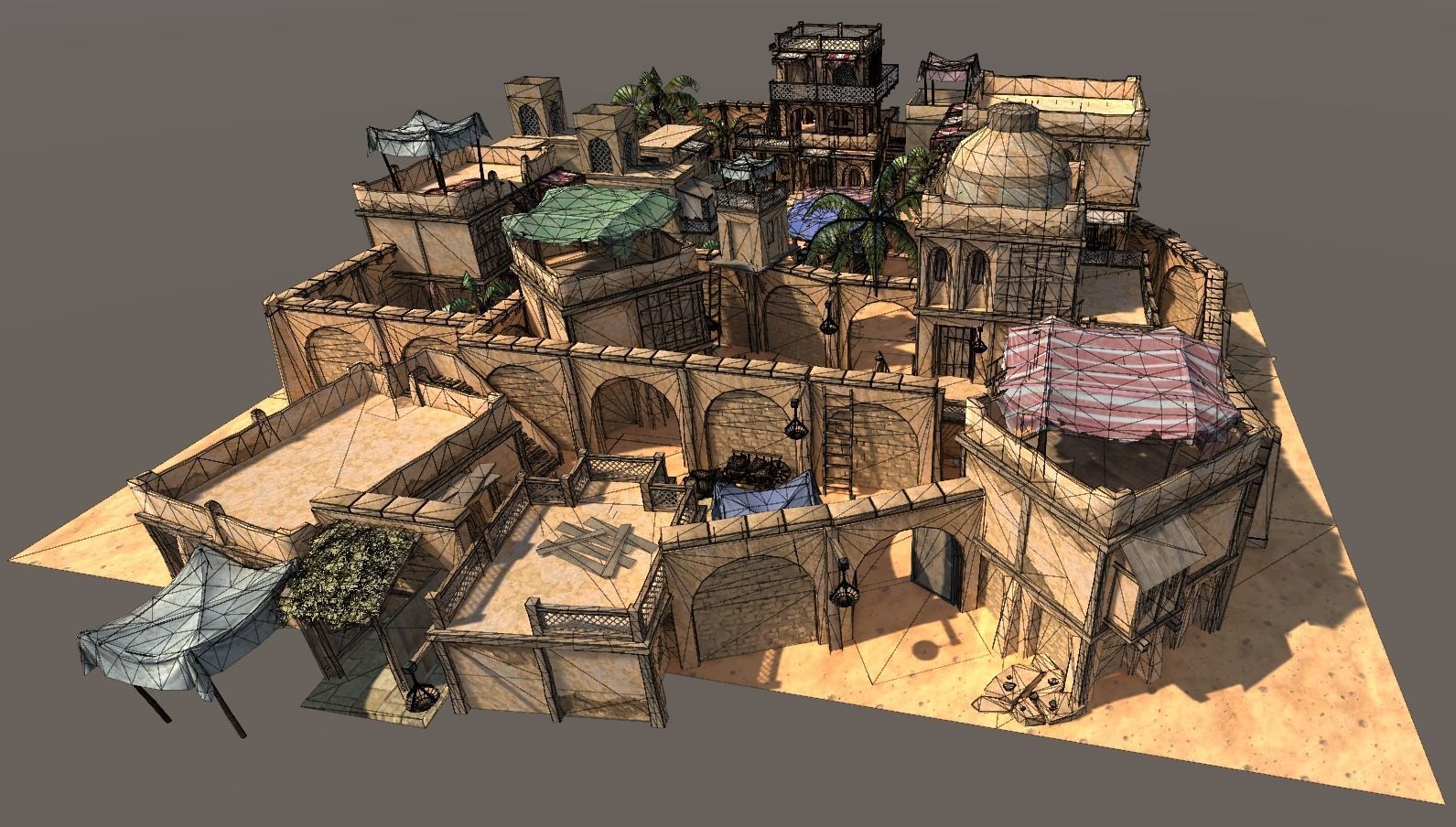 3D model Ancient Egypt Town Set VR / AR / low-poly | CGTrader